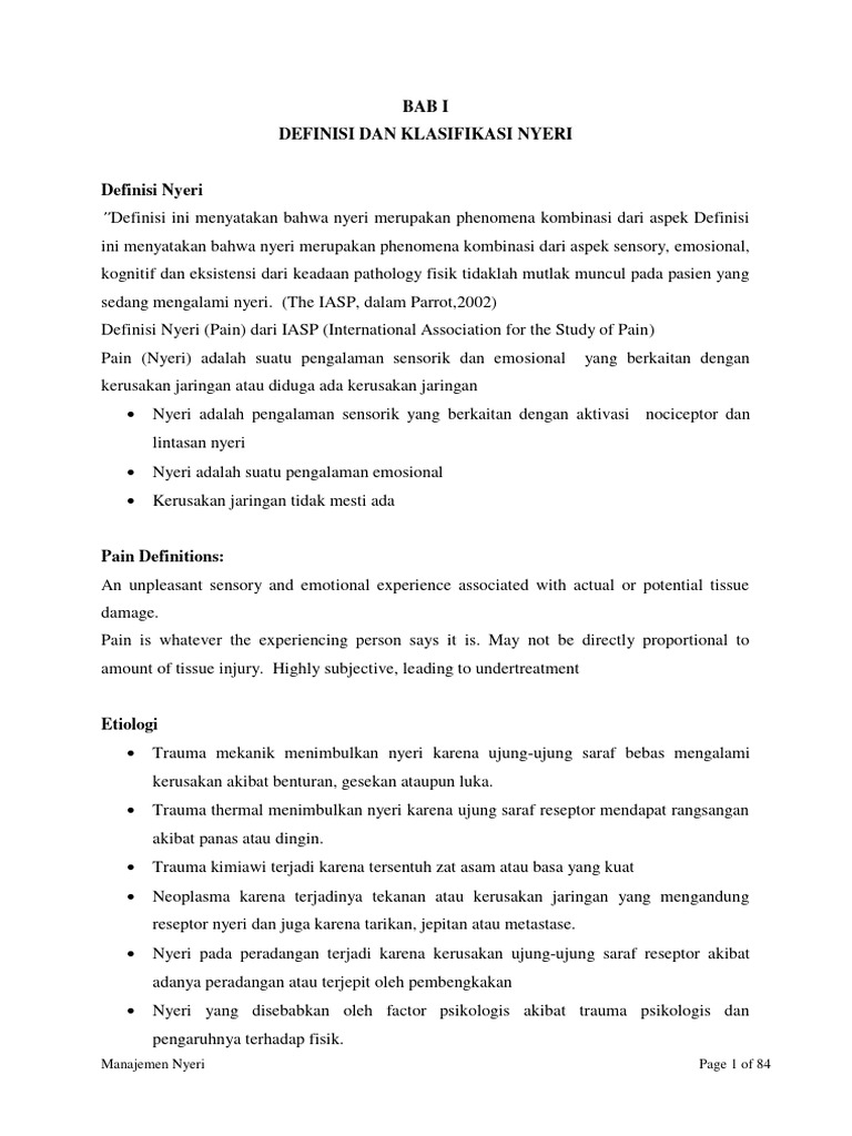 Modul Manajemen Nyeri | PDF