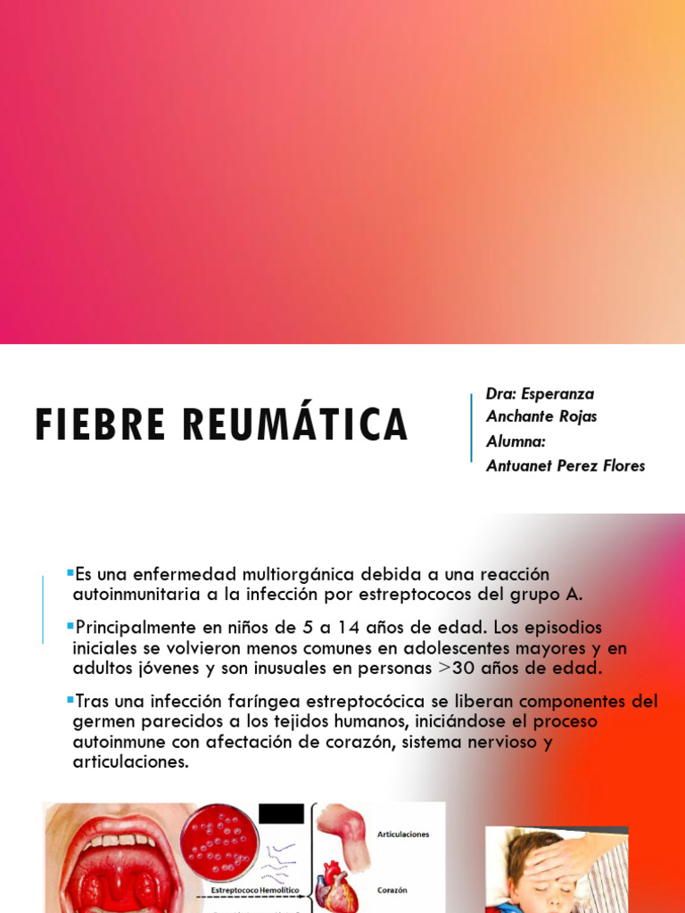 Fiebre Reumática en Niños y Adolescentes | PDF | Medicina CLINICA ...