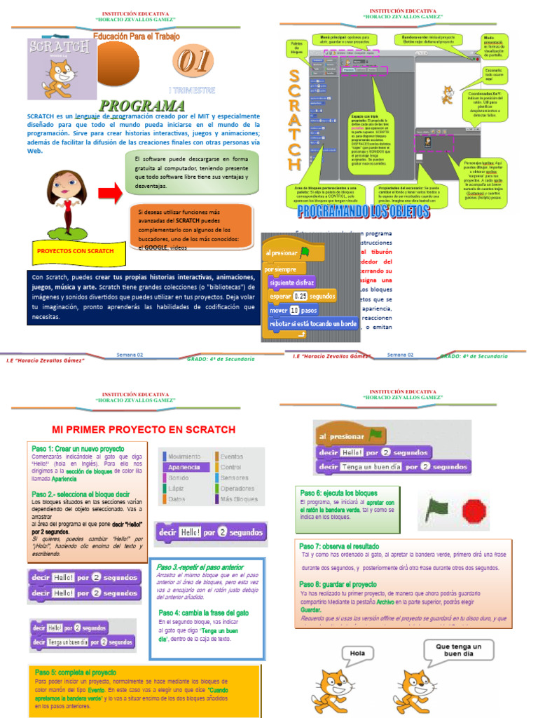 SEPARATA DE SCRATS | PDF | Scratch (lenguaje de programación) | Programa de computadora