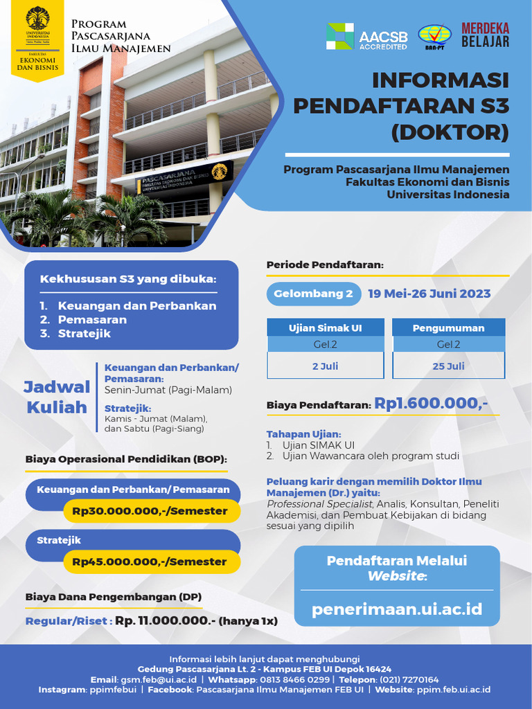 Brosur S3 PPIM 2023 - FEB UI | PDF