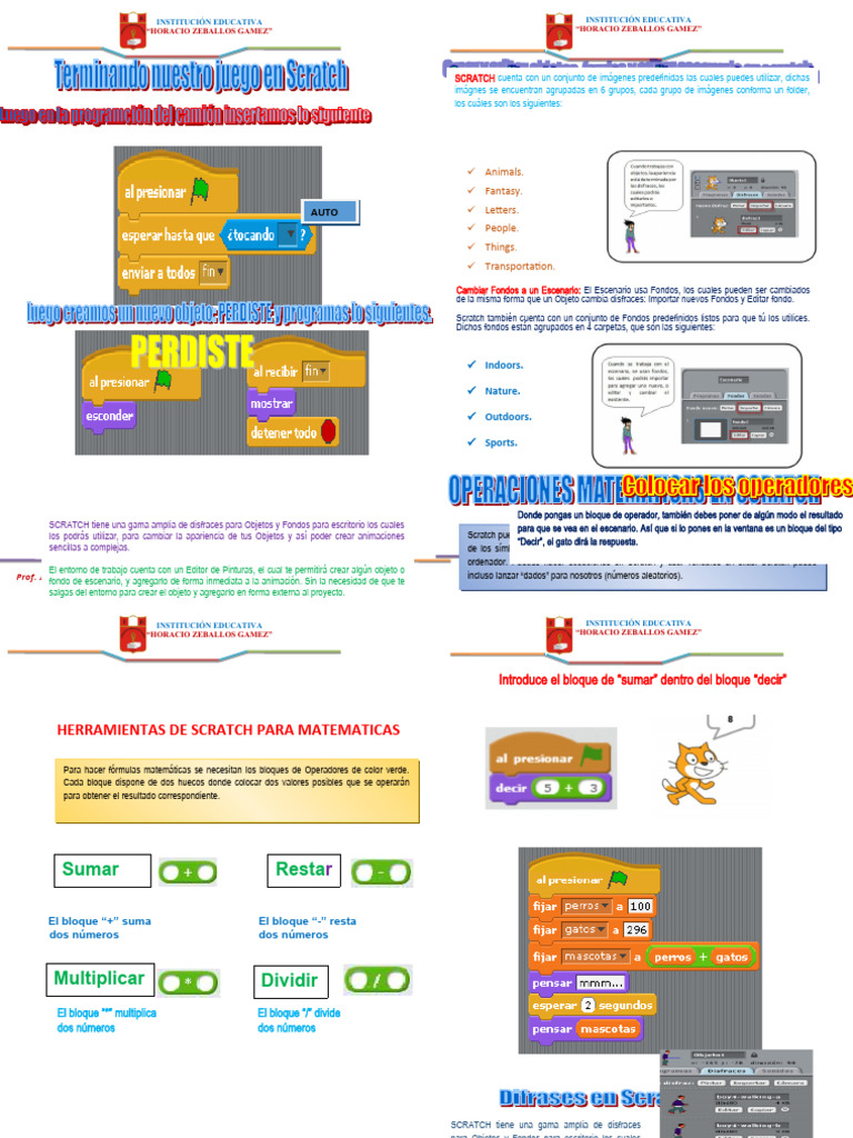 Separata de Scratch 01 | PDF | Scratch (lenguaje de programación)