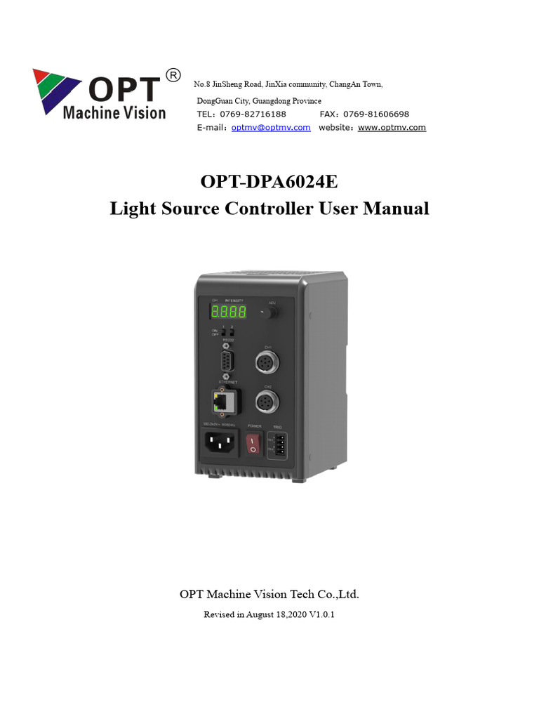 OPT-DPA6024E+Light+Source+Controller+User+Manual++V1 0 3 | PDF ...