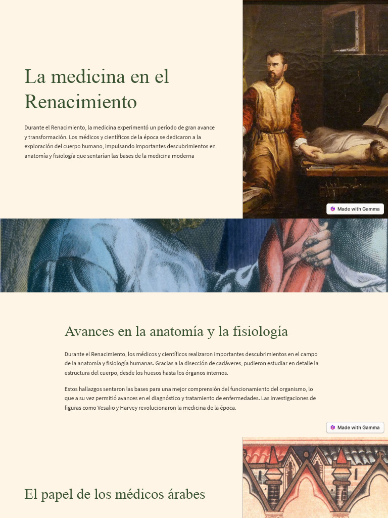 La Medicina en El Renacimiento | PDF | Cirugía | Medicina