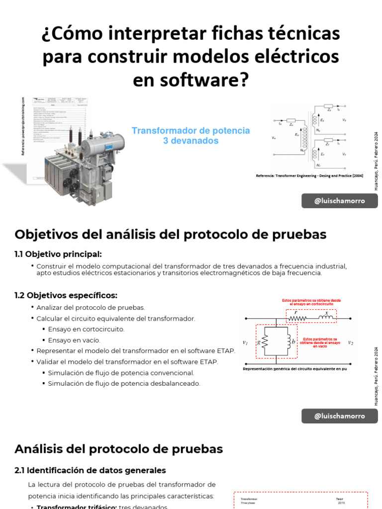Cómo Interpretar Fichas Técnicas para Construir Modelos de Transformador de Tres Devanados | PDF ...