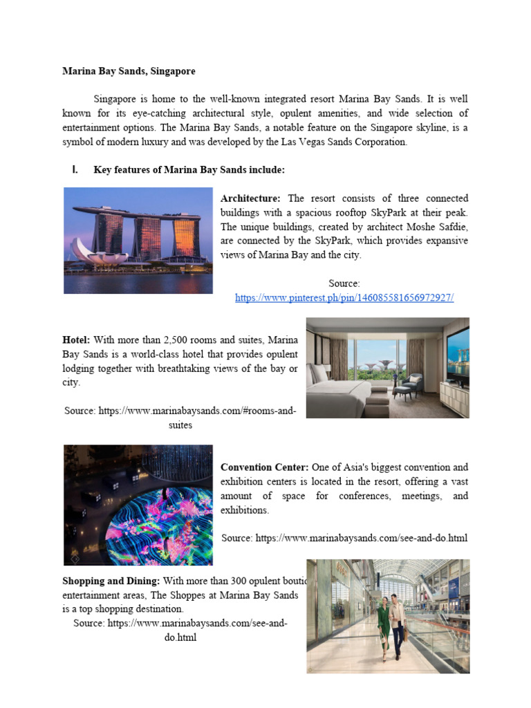 Marina Bay Sands: Architectural Overview | PDF | Sustainable Design ...