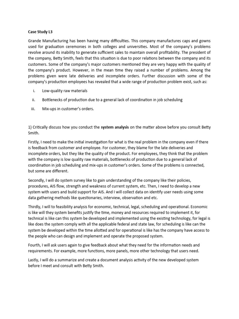 Case Study L3 | PDF | Scheduling (Computing) | Computing