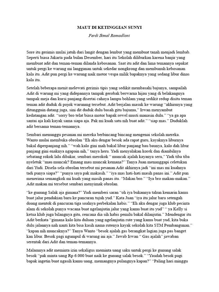 Maut Di Ketinggian Sunyi | PDF