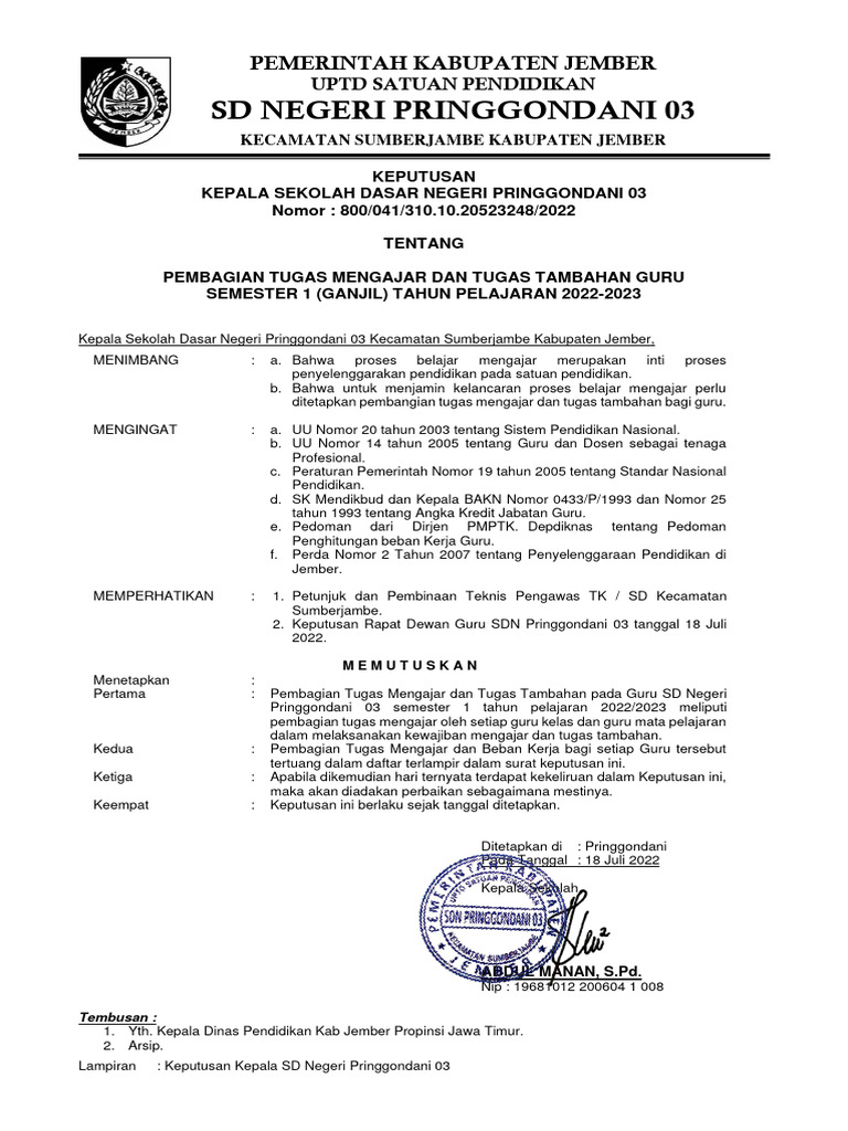 SK PBM 2 Tahun Terakhir | PDF