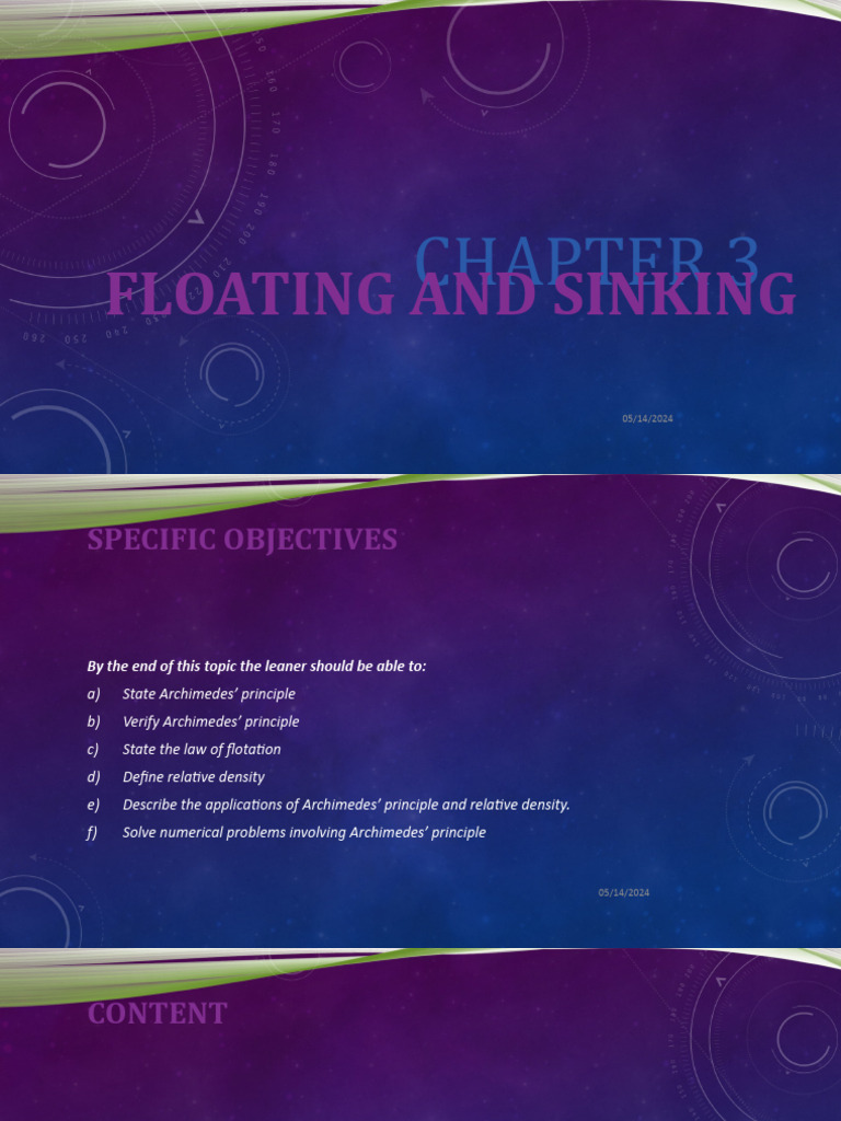 Chapter 3 - Sinking and Floating | Download Free PDF | Buoyancy | Density