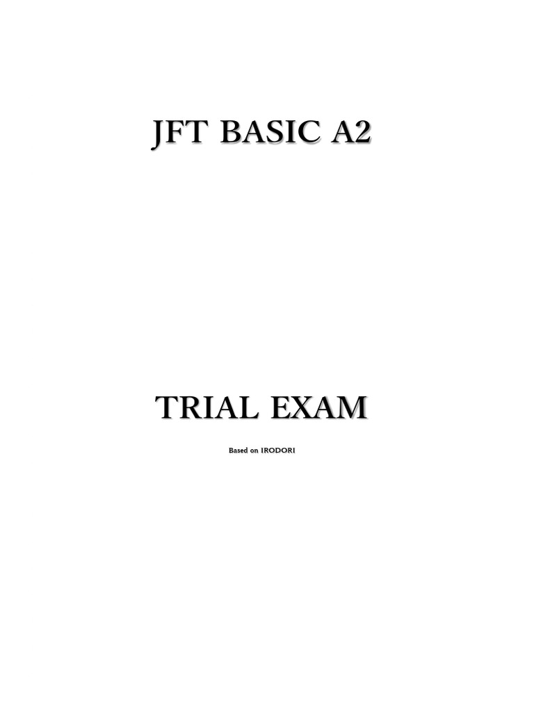 Soal JFT Basic A2 - v5 | PDF