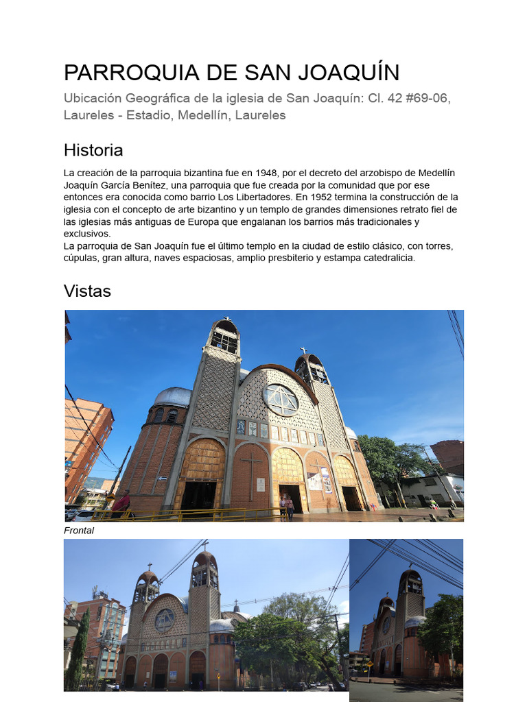 Parroquía San Joaquín | PDF | Ciencias sociales | Arte