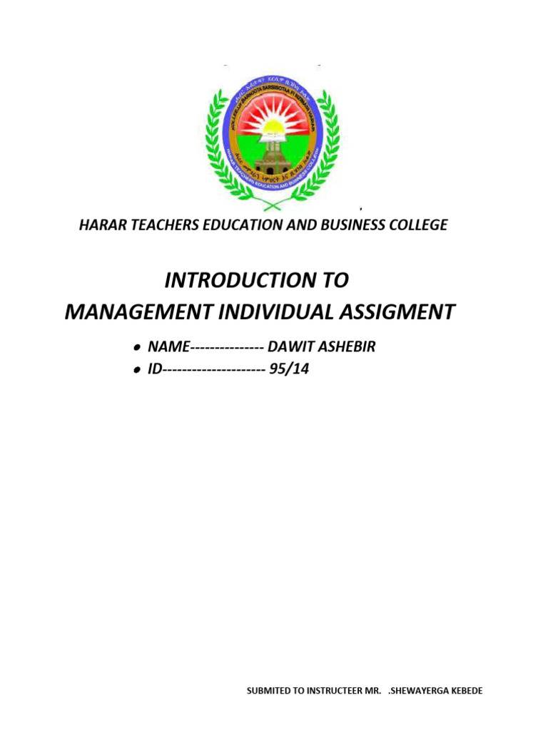 Harar Teachers Education and Business College | PDF