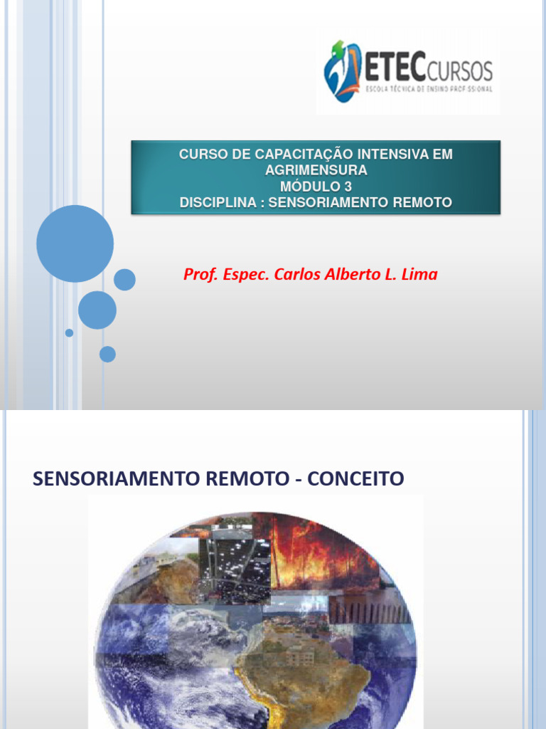 Introdução ao Sensoriamento Remoto | PDF | Luz | Sensoriamento remoto