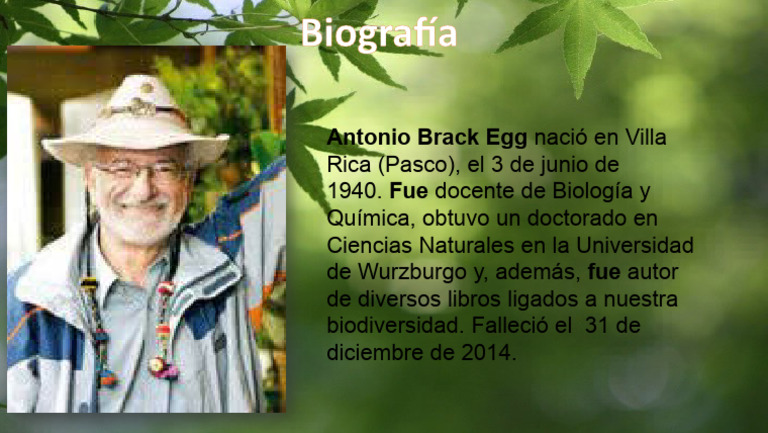Biografia de Antonio Brack Egg | PDF