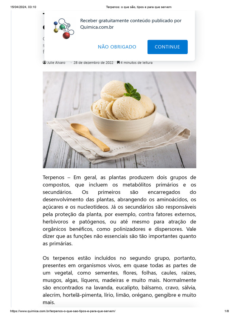 Terpenos O Que São Tipos E Para Que Servem Pdf