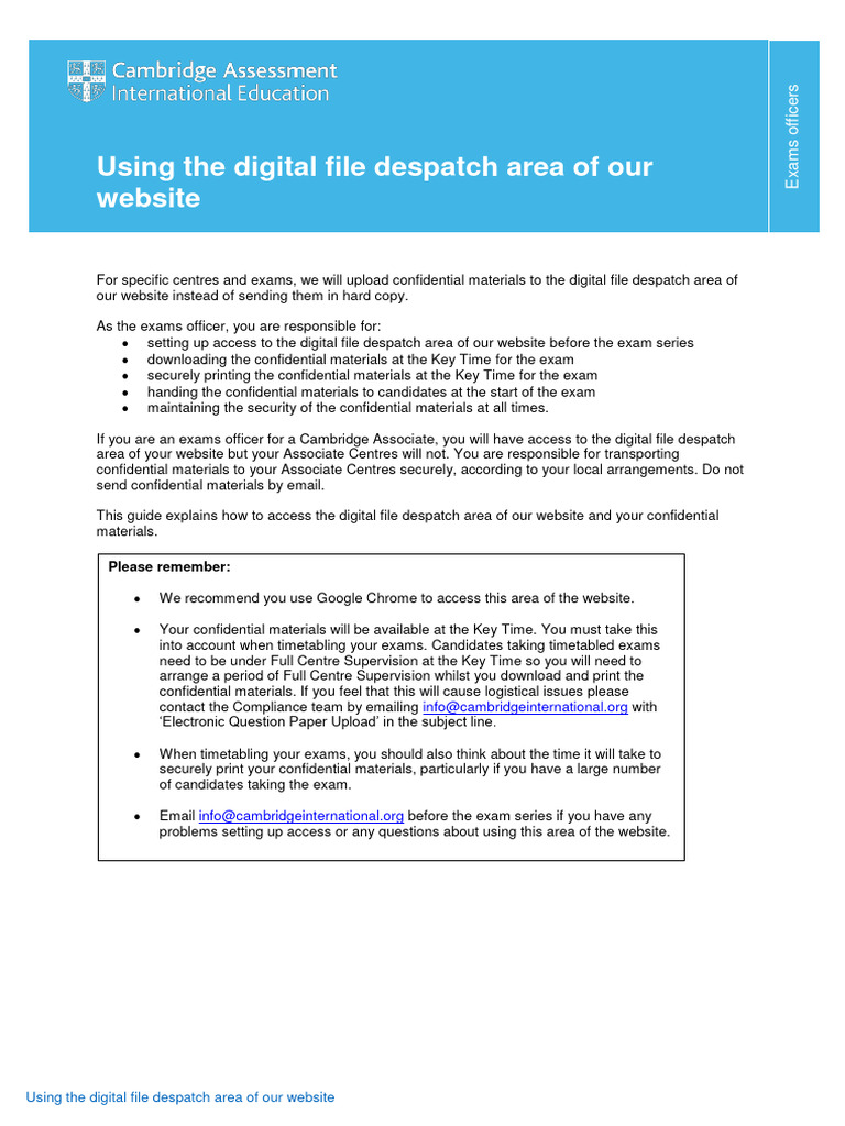 Rebranded Using The Digital File Despatch Area of Our Website v5 | PDF ...