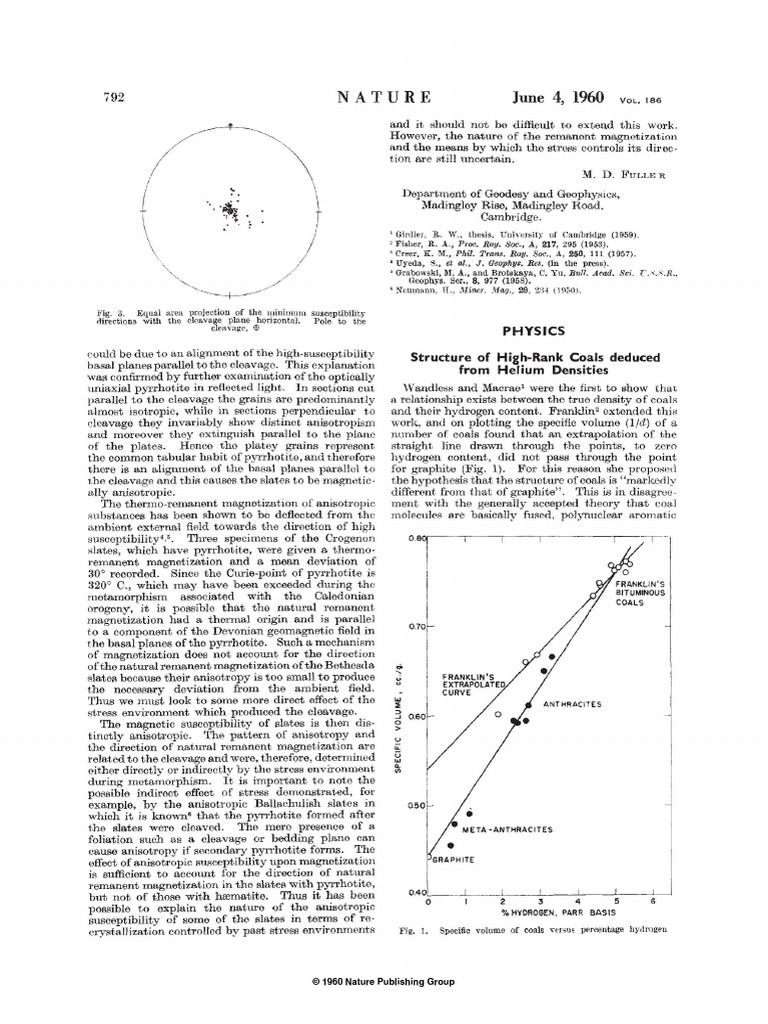 Structure of High Rank Coal | PDF | Anisotropy | Chemistry