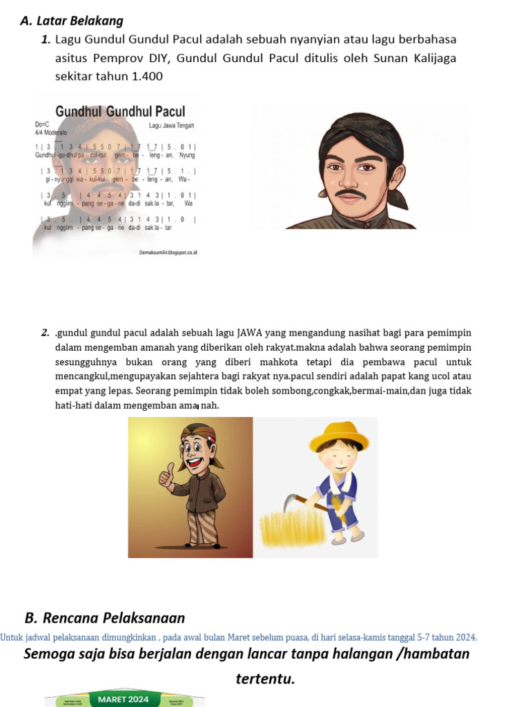 Latar Belakang Lagu Gundul Gundul Pacul | PDF | Seni & Disiplin Bahasa
