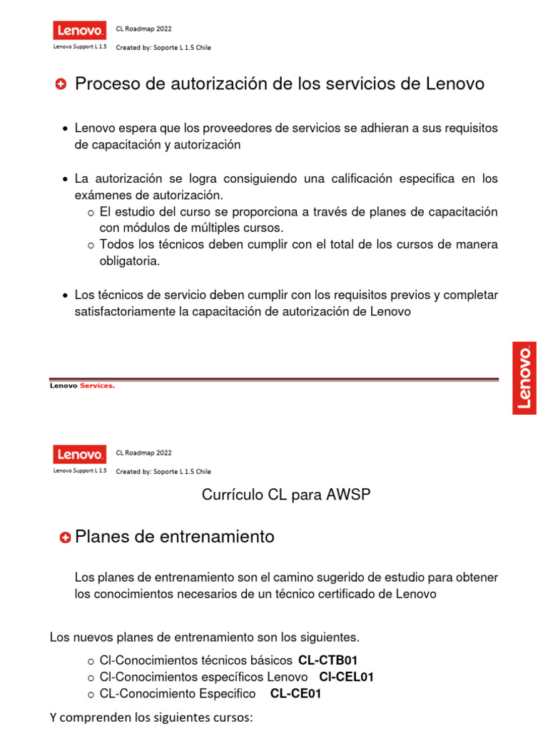 Lenovo 2022: Roadmap de Capacitación y Autorización | PDF | Lenovo ...