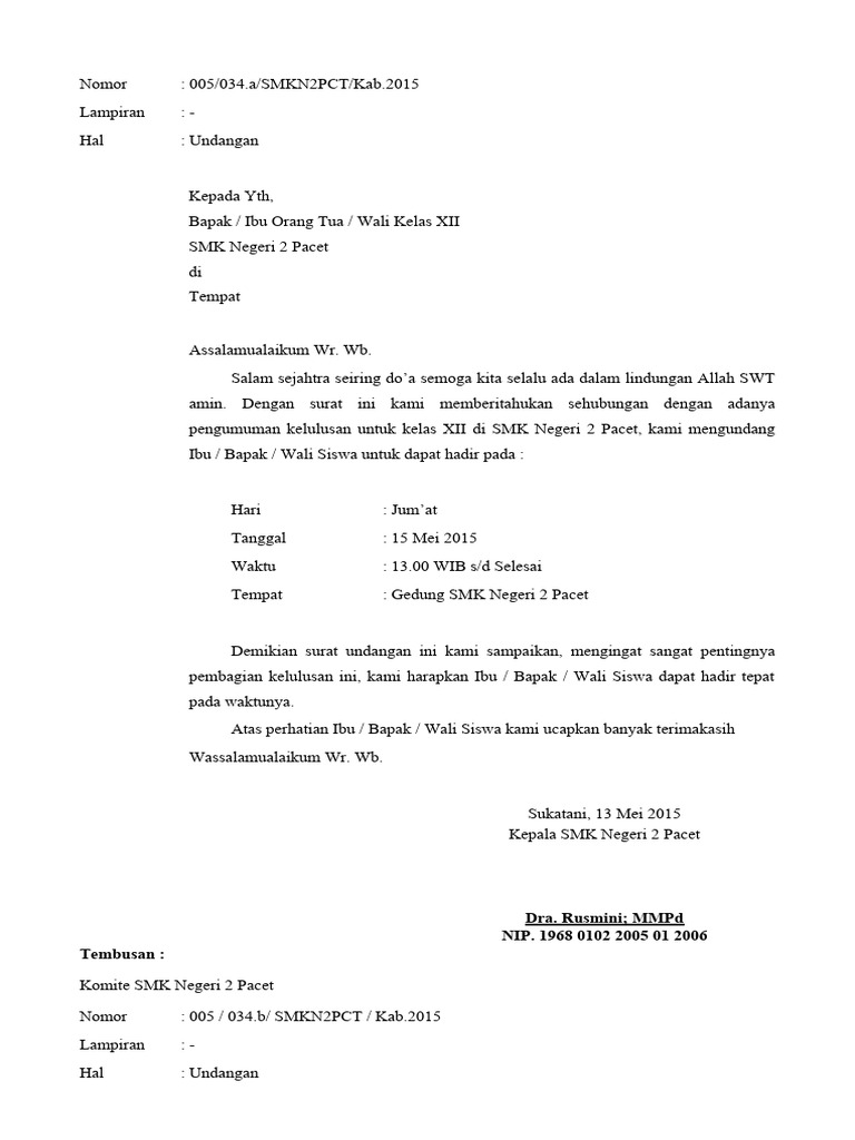 CONTOH SURAT KELULUSAN | PDF