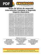 Sopa de Letras: Independencia de México | PDF | Imperio español ...