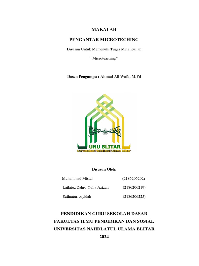 Pengantar Microteaching Pdf Seni Pengembangan Diri