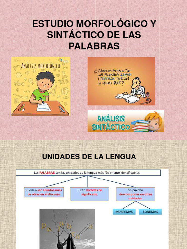 Análisis Morfológico y Sintáctico | PDF | Palabra | Parte del discurso