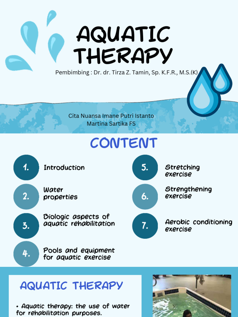 Aquatic Therapy: Techniques and Benefits | PDF | Anatomical Terms Of ...