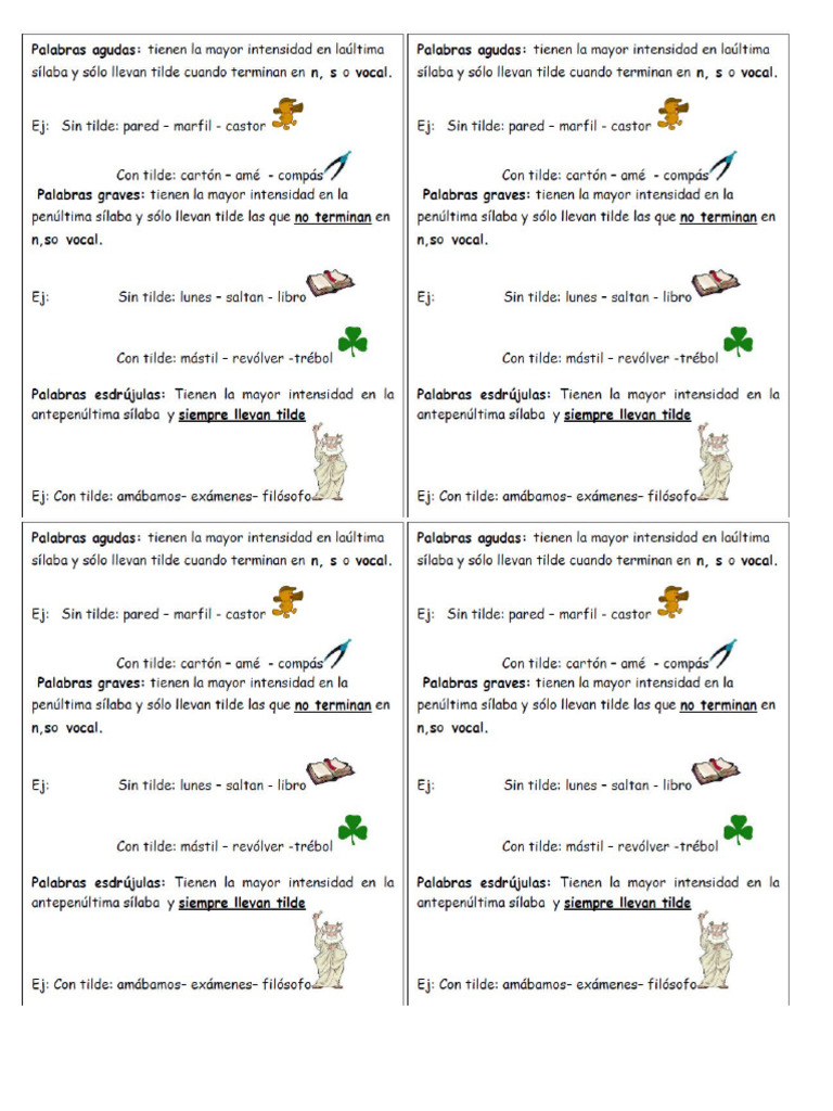 Reglas de Acentos | PDF