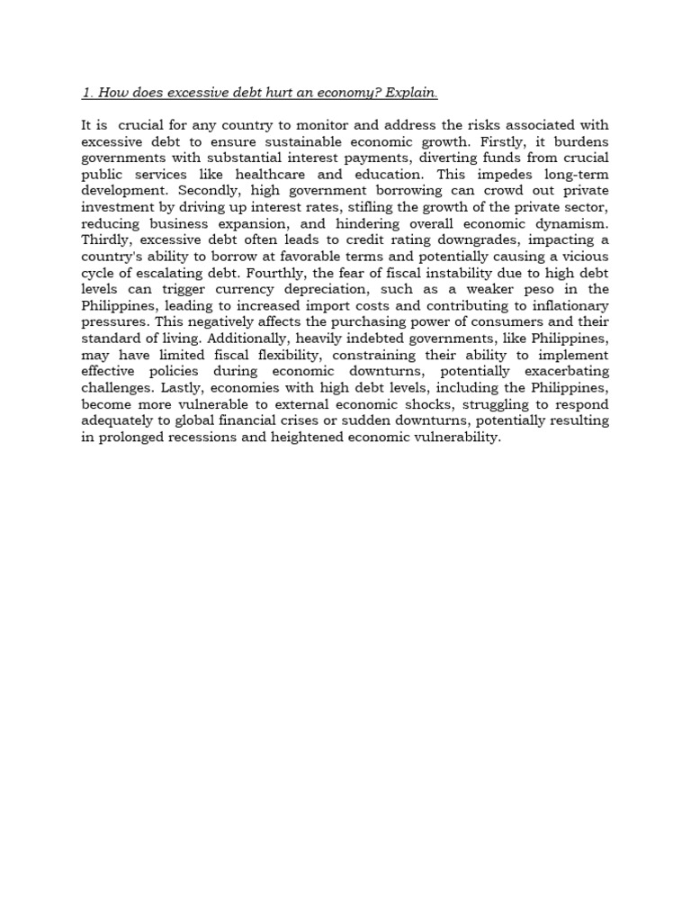 How Does Excessive Debt Hurt An Economy | PDF | Social Science