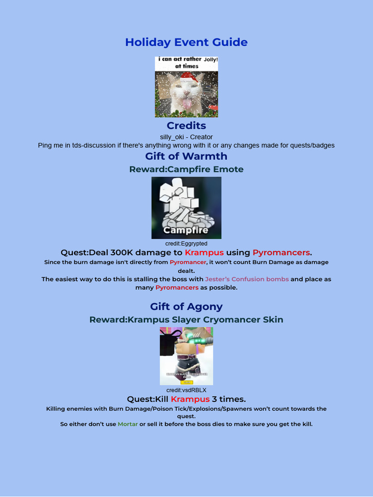 TDS Holiday Event Guide | PDF