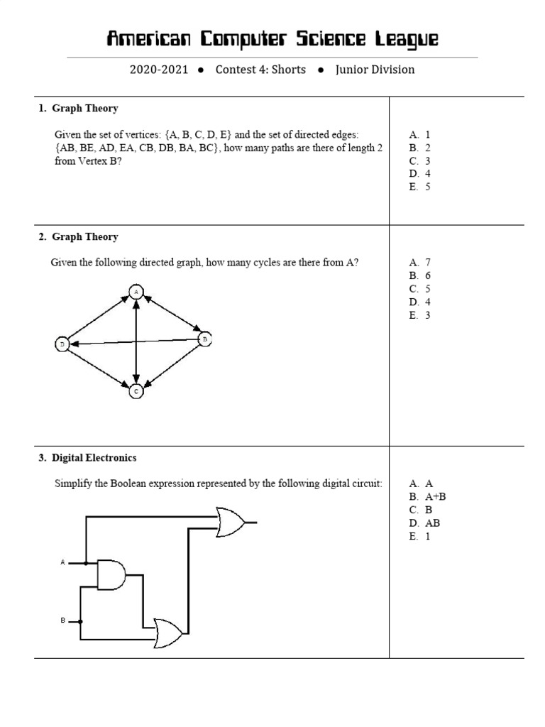 2020-2021 Contest 4: Shorts Junior Division | Download Free PDF ...