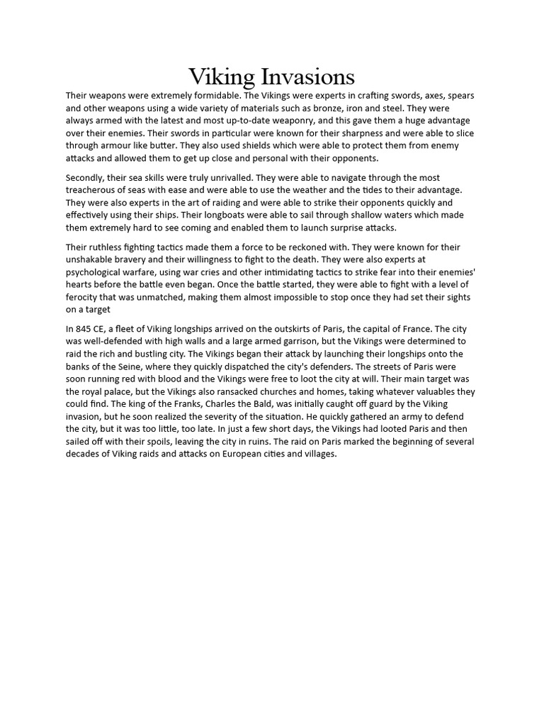 Viking Invasions | PDF | Vikings | Battles