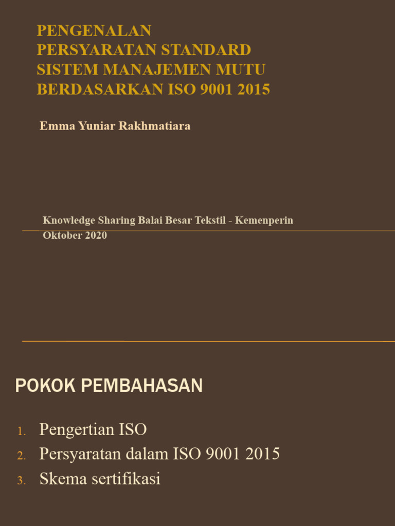1-Pengenalan ISO 9001 | PDF