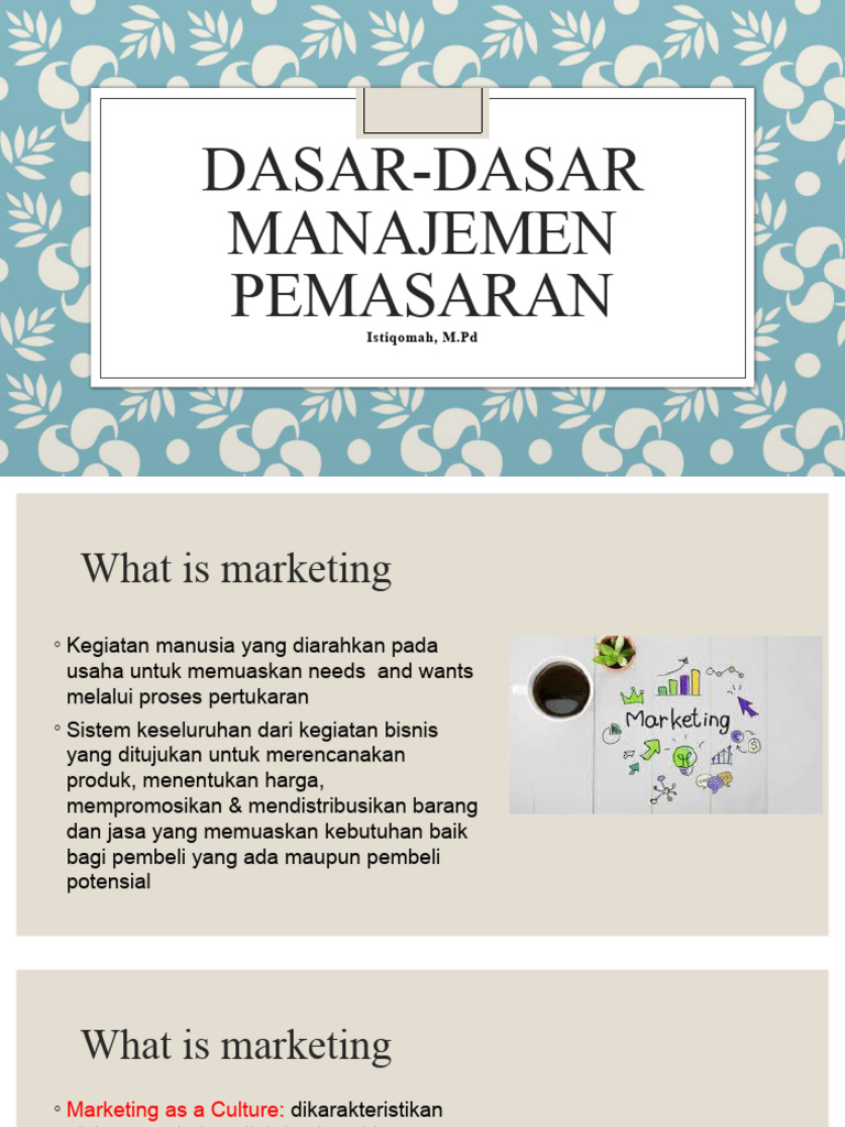 Dasar Dasar Pemasaran | PDF | Bisnis