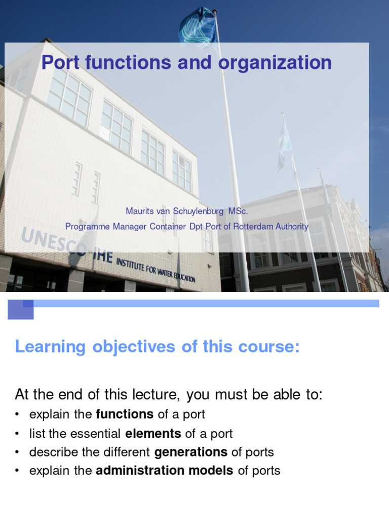 Port functions | PDF | Port | Transport