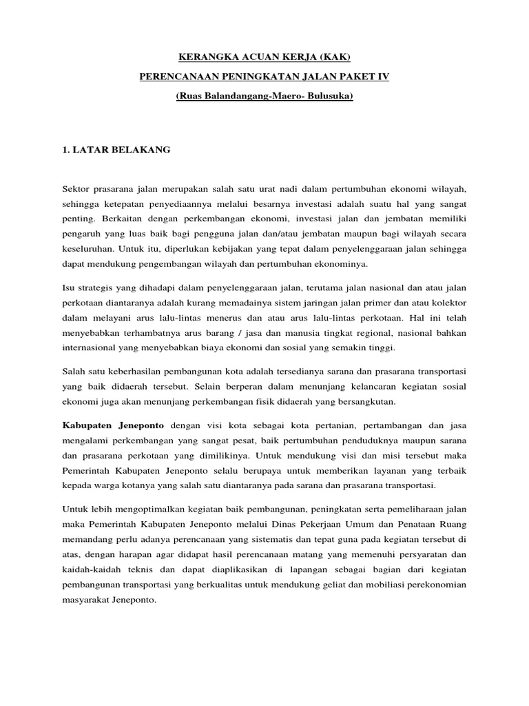 KAK JALAN PAKET IV | PDF