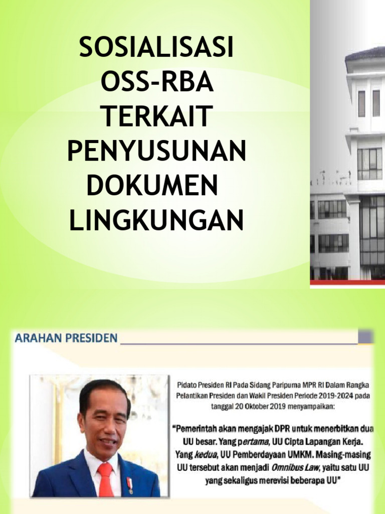 Bahan Sosialisasi OSS RBA-Penyusunan Dokling1 | PDF