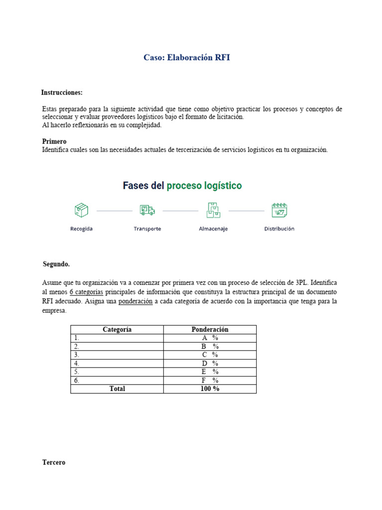 Caso Elaborar RFI 2 | PDF | Business