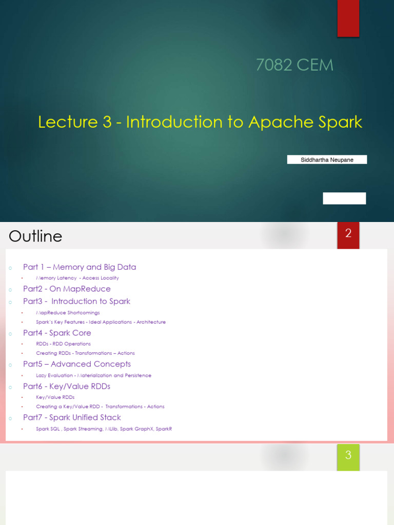 Lecture 3 Introduction To Apache Spark 1691899519972 Pdf Apache Spark Map Reduce 