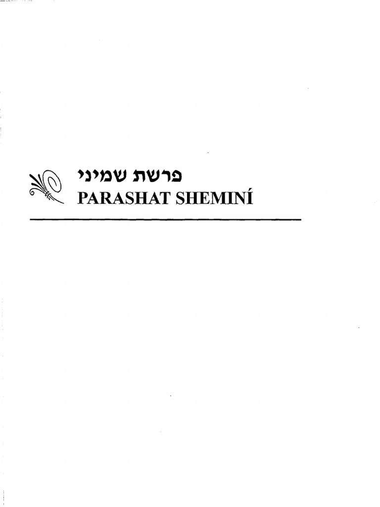 PARASHOT SHEMINI | PDF