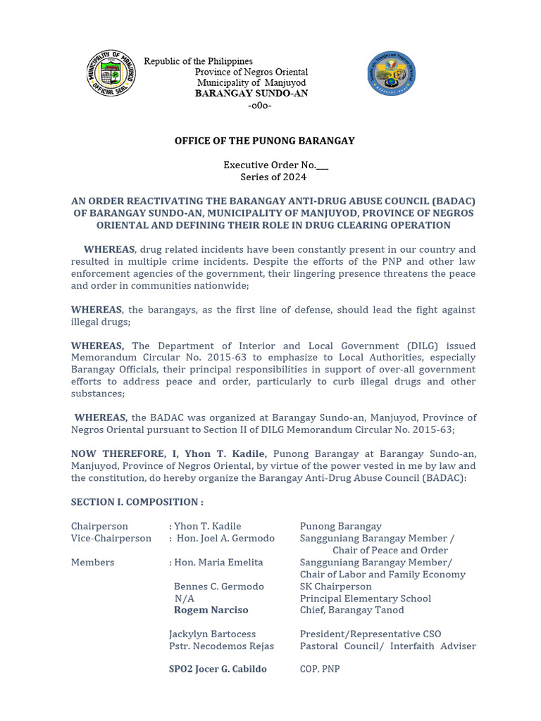 2.1 BADAC Reactivation | PDF | Government | Justice