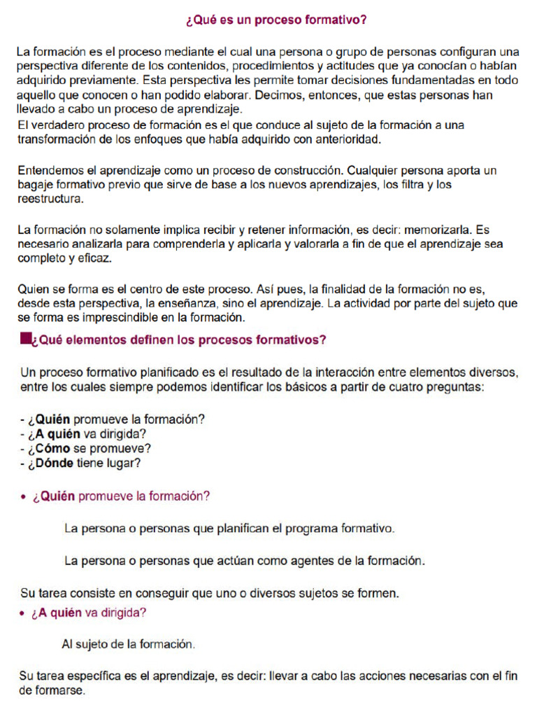 8 Proceso Formativo | PDF