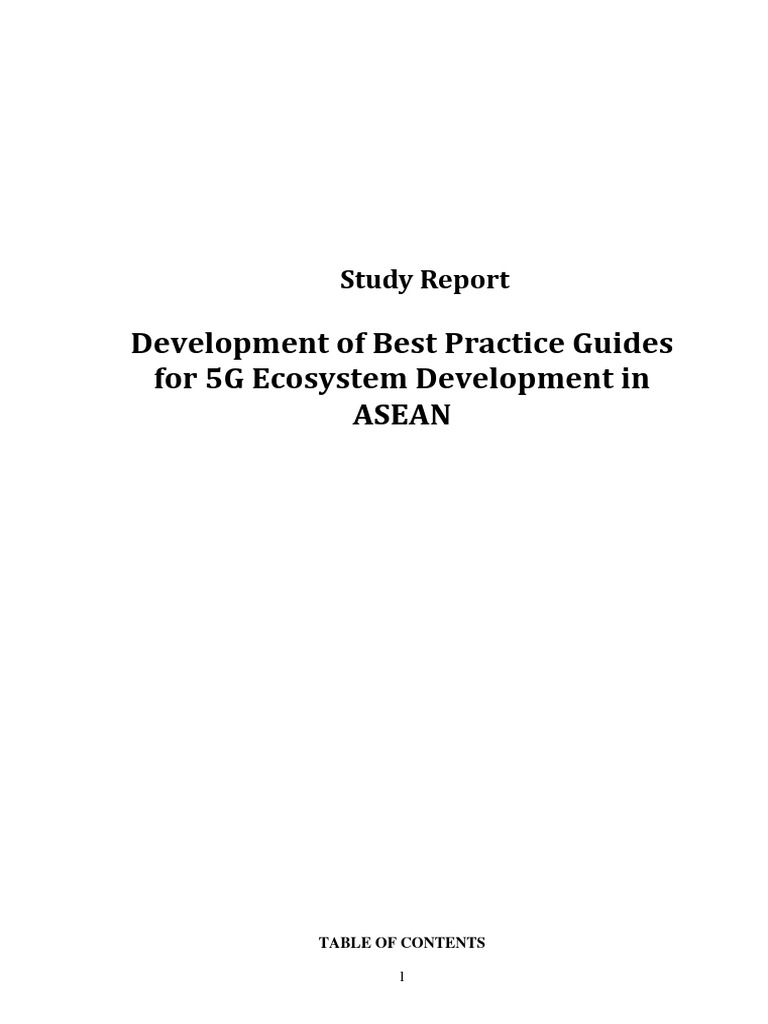 Development of Best Practice Guides For 5G Ecosystem Development in ASEAN | PDF | 4 G | 3 G