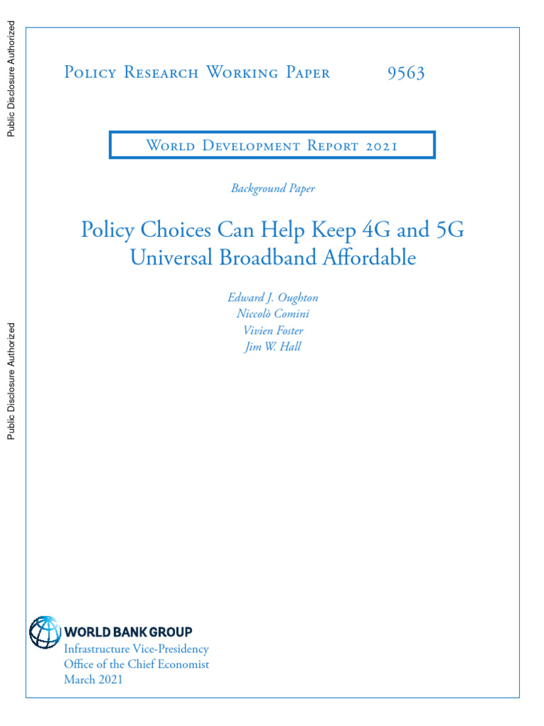 Universal 4G/5G Broadband Policy | PDF | Subsidy | Infrastructure