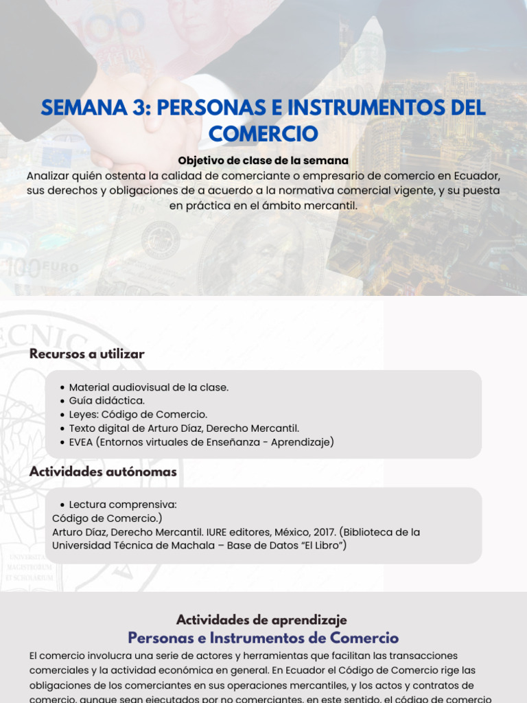 SEMANA 3 Personas e Instrumentos Del Comercio | PDF | Contabilidad | Comercio