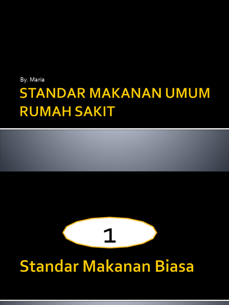 Standar Makanan Umum RS | PDF