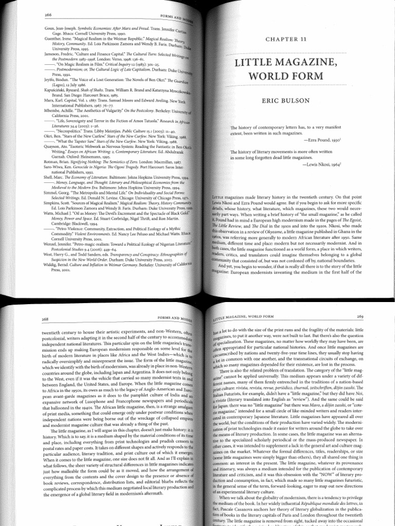 BULSON - (Little Magazine, World Form) | PDF