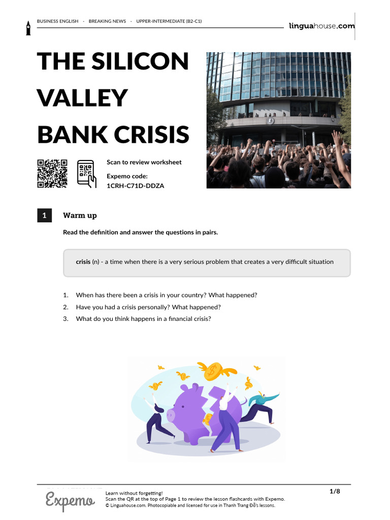 The Silicon Valley Bank Crisis British English Student | PDF | Banks | Money