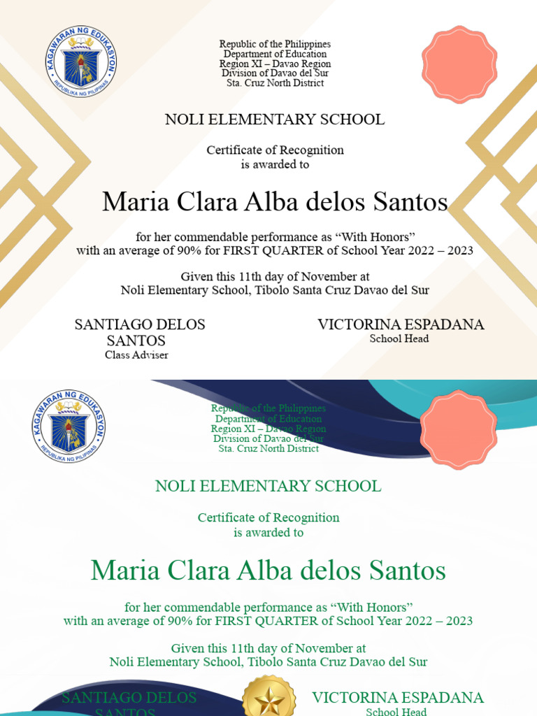 Deped Certificate Borders | Download Free PDF | Philippines | Government